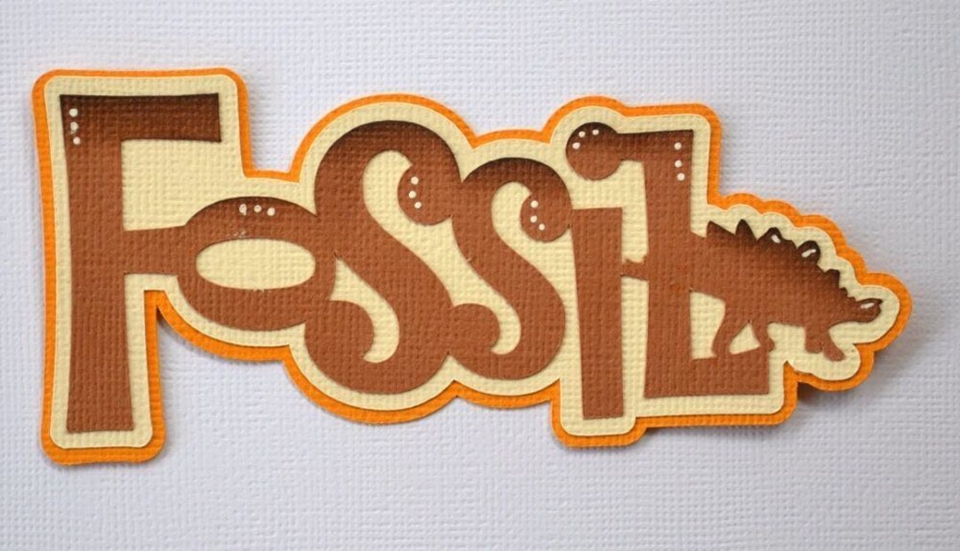 Scrapbook Title, Fossil, Prehistoric, Dinosaur, Paper Piecing, Die Cut ...