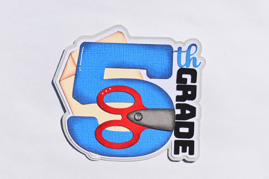 Scrapbook Title, 5th Grade, School, Paper Piecing,die Cut, Reddie13 - Etsy