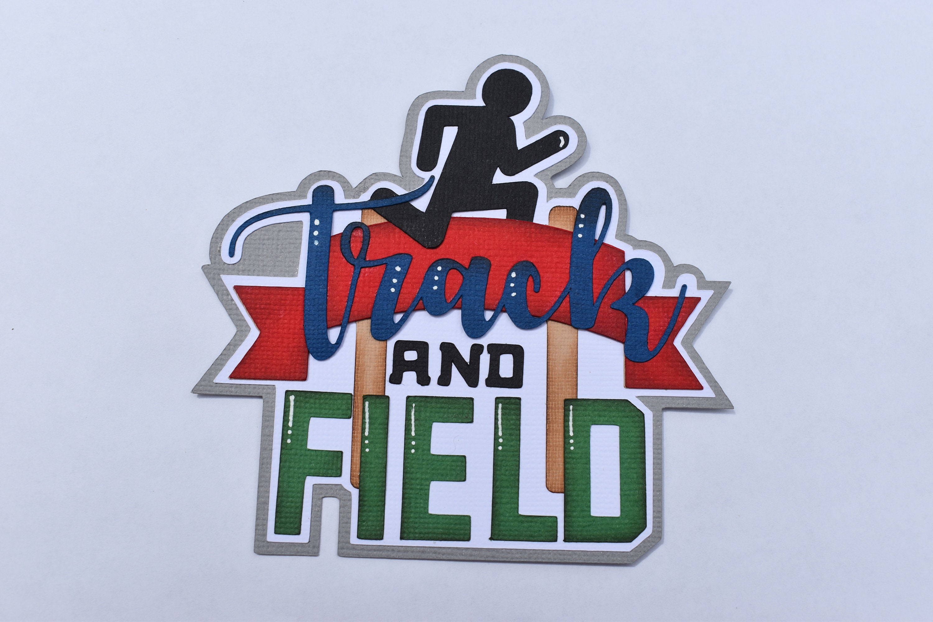 Paper Piecing Track and Field, Sports, School, Scrapbook Title, Page ...