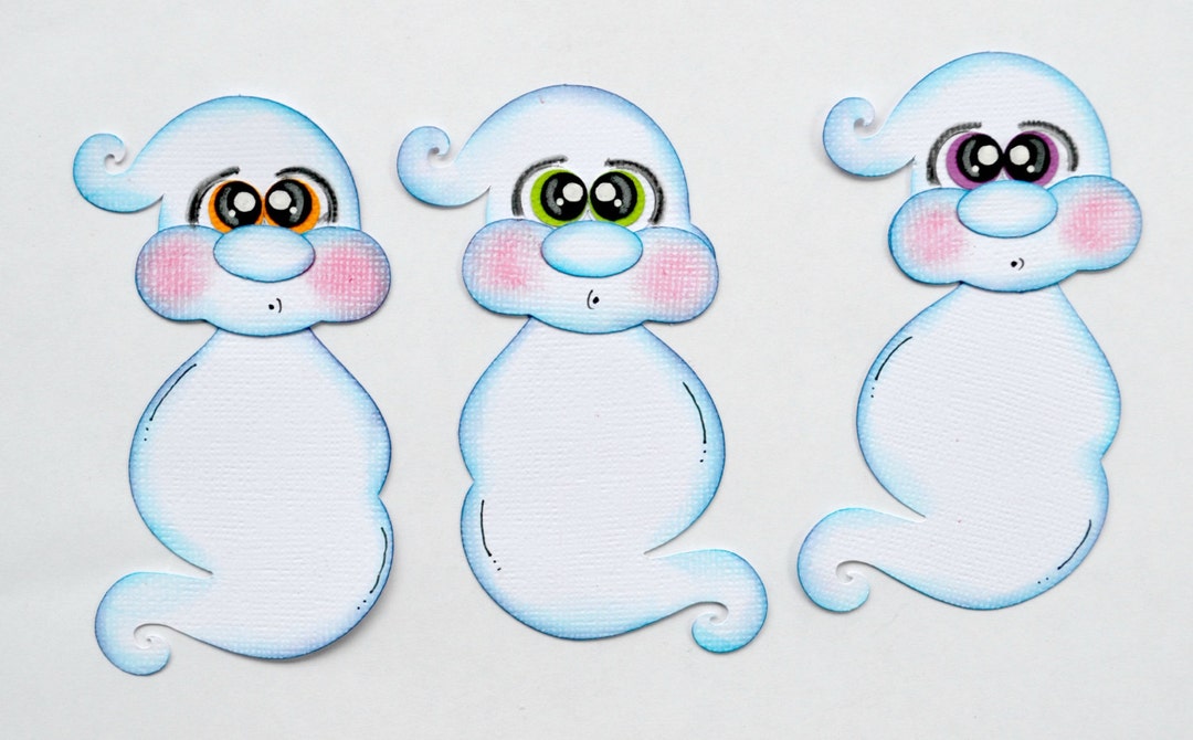 Paper Piecing Halloween Ghost Trio, Scrapbook, Page, Layout, Die Cut - Etsy