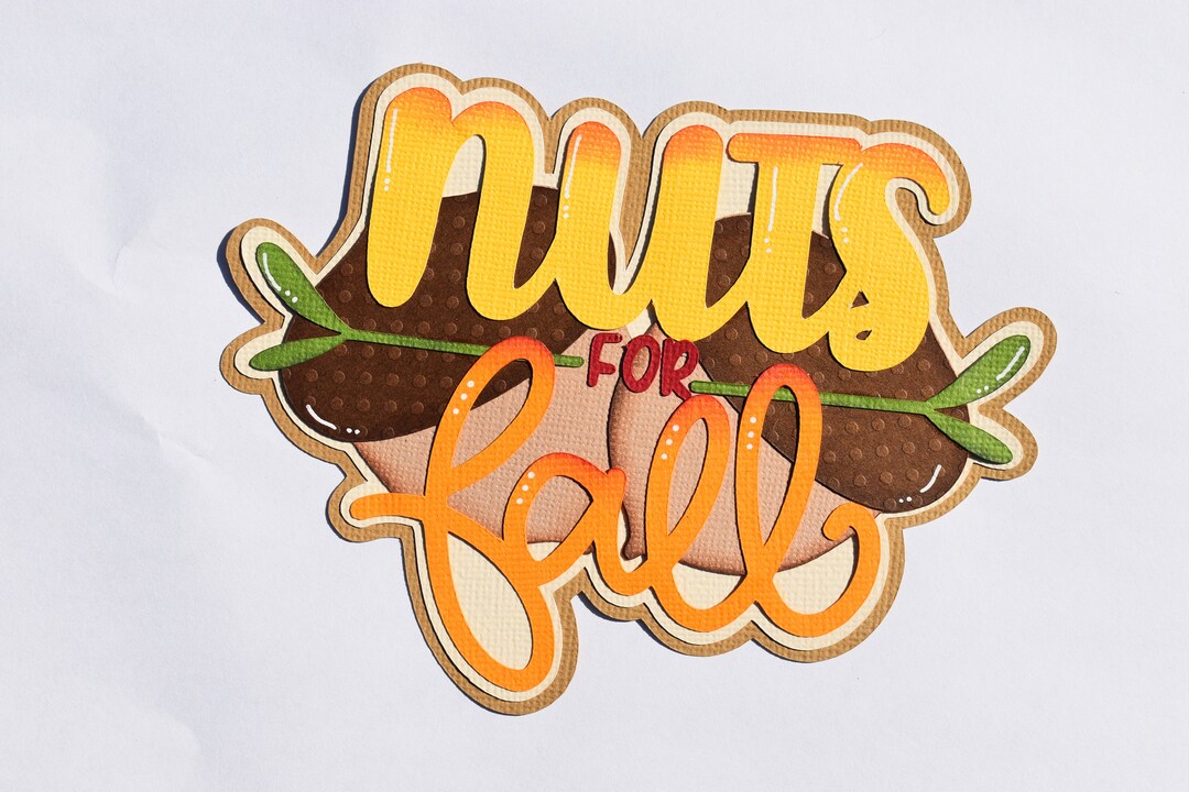 Paper Piecing Nuts for Fall, Scrapbook Title, Page, Layout, Die Cut - Etsy