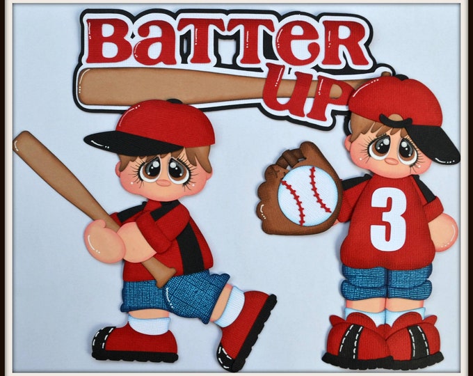 Paper Piecing Baseball Batter Up, Catcher, Title for Scrapbook Pages ...