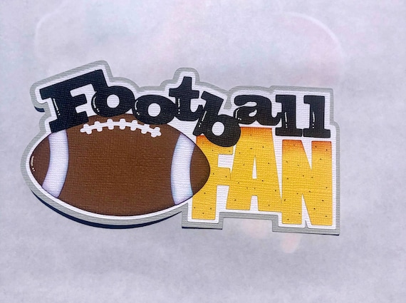 Paper Piecing Football Fan Scrapbook Page Layout Die cut | Etsy
