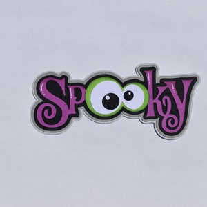 Scrapbook Title, Spooky, Halloween, Paper Piecing, Die Cut, Reddie13 - Etsy