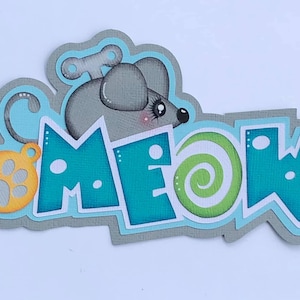 Meow, Paper Piecing for Cat Scrapbook, Layout, Mouse - Etsy