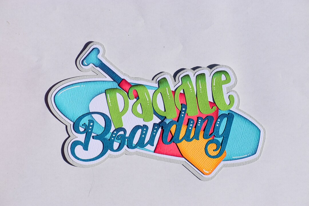 Paper Piecing Title Paddle Boarding, Lake, Ocean, Scrapbook, Page ...
