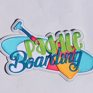 Paper Piecing Title Paddle Boarding, Lake, Ocean, Scrapbook, Page ...