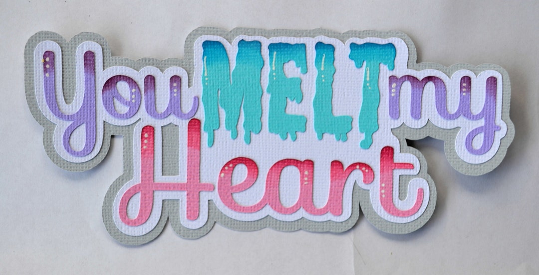 Paper Piecing Title You Melt My Heart, Winter, Scrapbook, Page, Layout ...