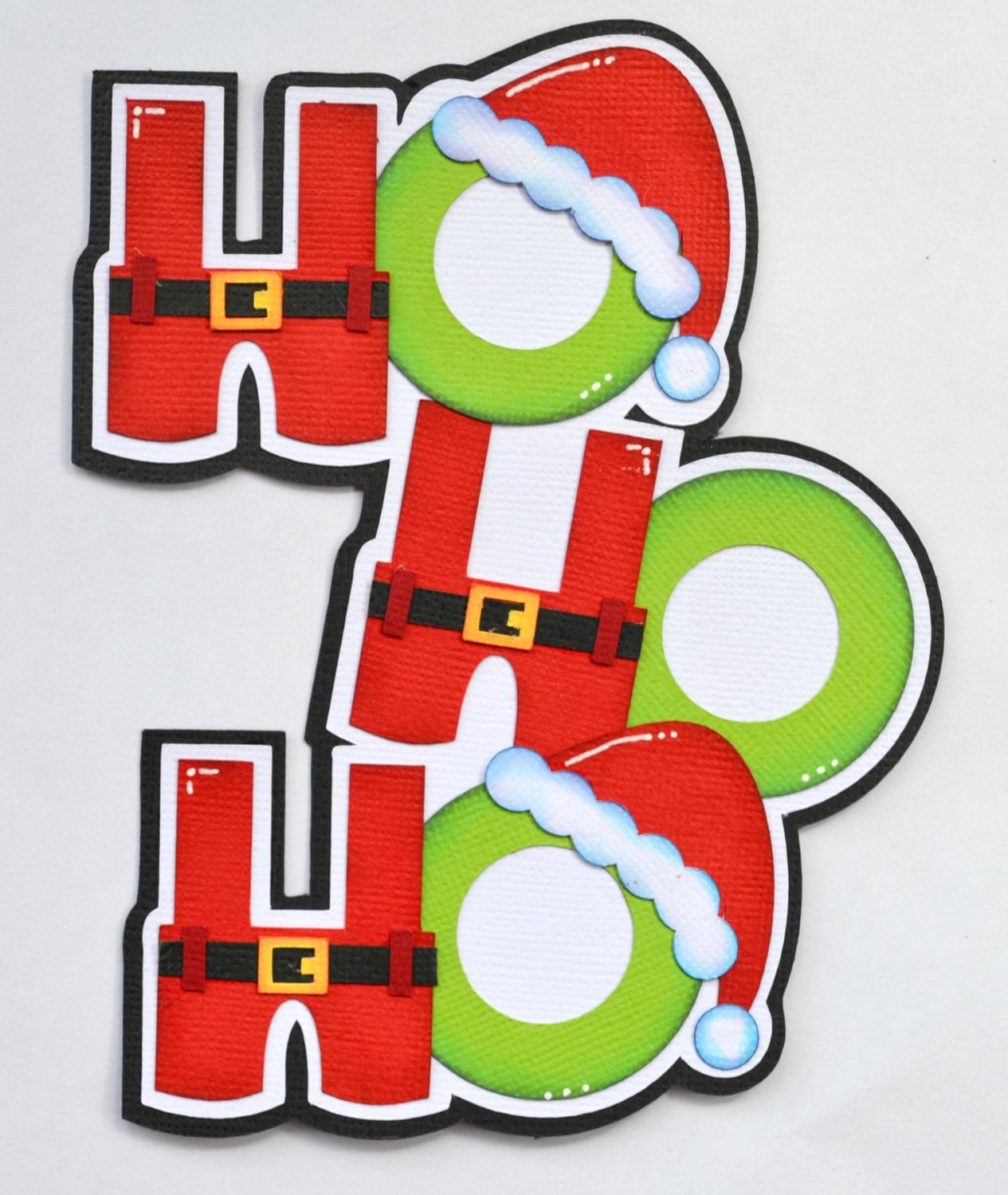 Paper Piecing Ho HO HO, Santa Claus, Christmas, Scrapbook, Page, Layout ...