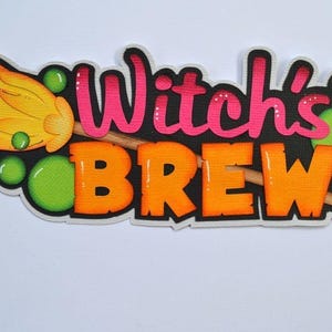 Paper Piecing, Witches Brew, Scrapbook, Page, Layout, Die Cut ...