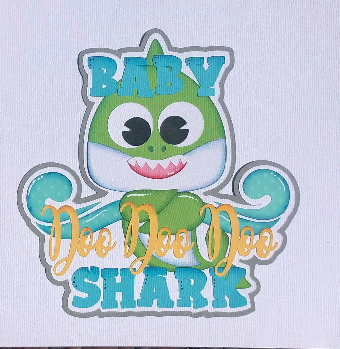 Paper Piecing Shark Boy, Scrapbook, Page, Layout, Die Cut, Ocean - Etsy