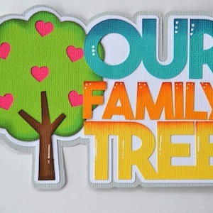 Scrapbook Title, Our Family Tree, Paper Piecing, Die Cut, Reddie13 - Etsy