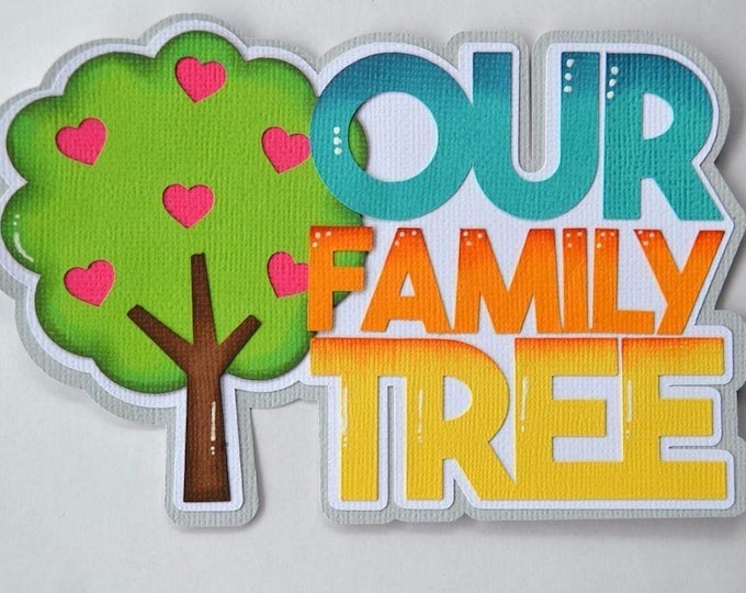 Scrapbook Title, Our Family Tree, Paper Piecing, Die Cut, Reddie13 - Etsy