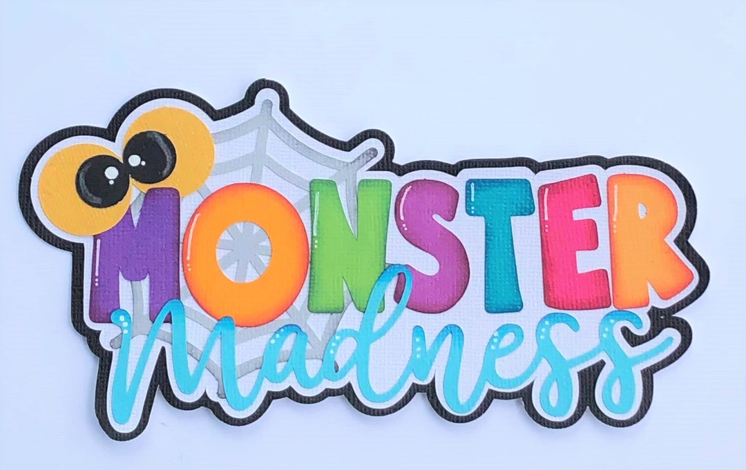 Paper Piecing Monster Madness Halloween Scrapbook Page - Etsy