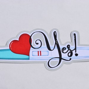 Paper Piecing YES! Pregnancy Test, Boy, Scrapbook, Page, Layout, Die ...