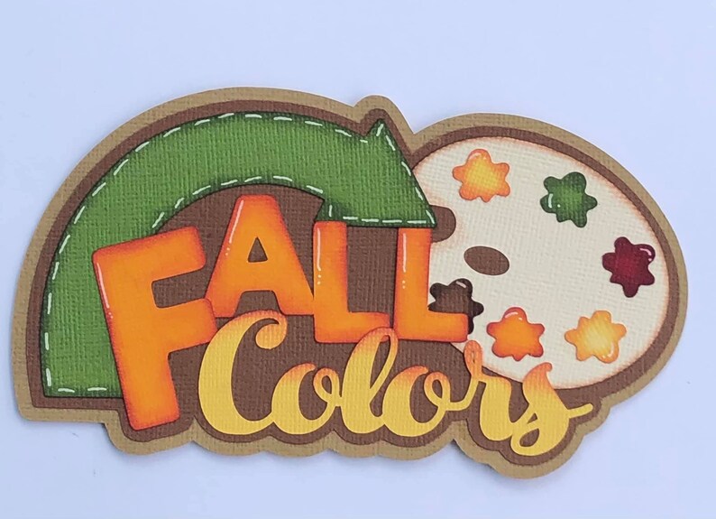 Paper Piecing, Fall Colors, Scrapbook Title , Page, Layout, Leaves, Die ...