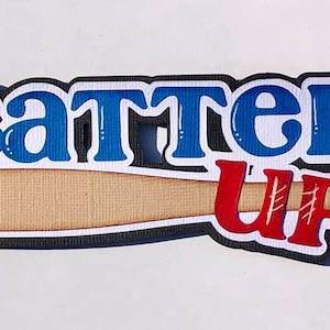 Scrapbook Title Batter Up, Baseball, Sports, Paper Piecing Die Cut ...