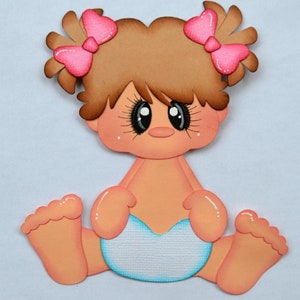 Paper Piecing Baby Girl for Premade Scrapbook Page,layout. Die Cut ...