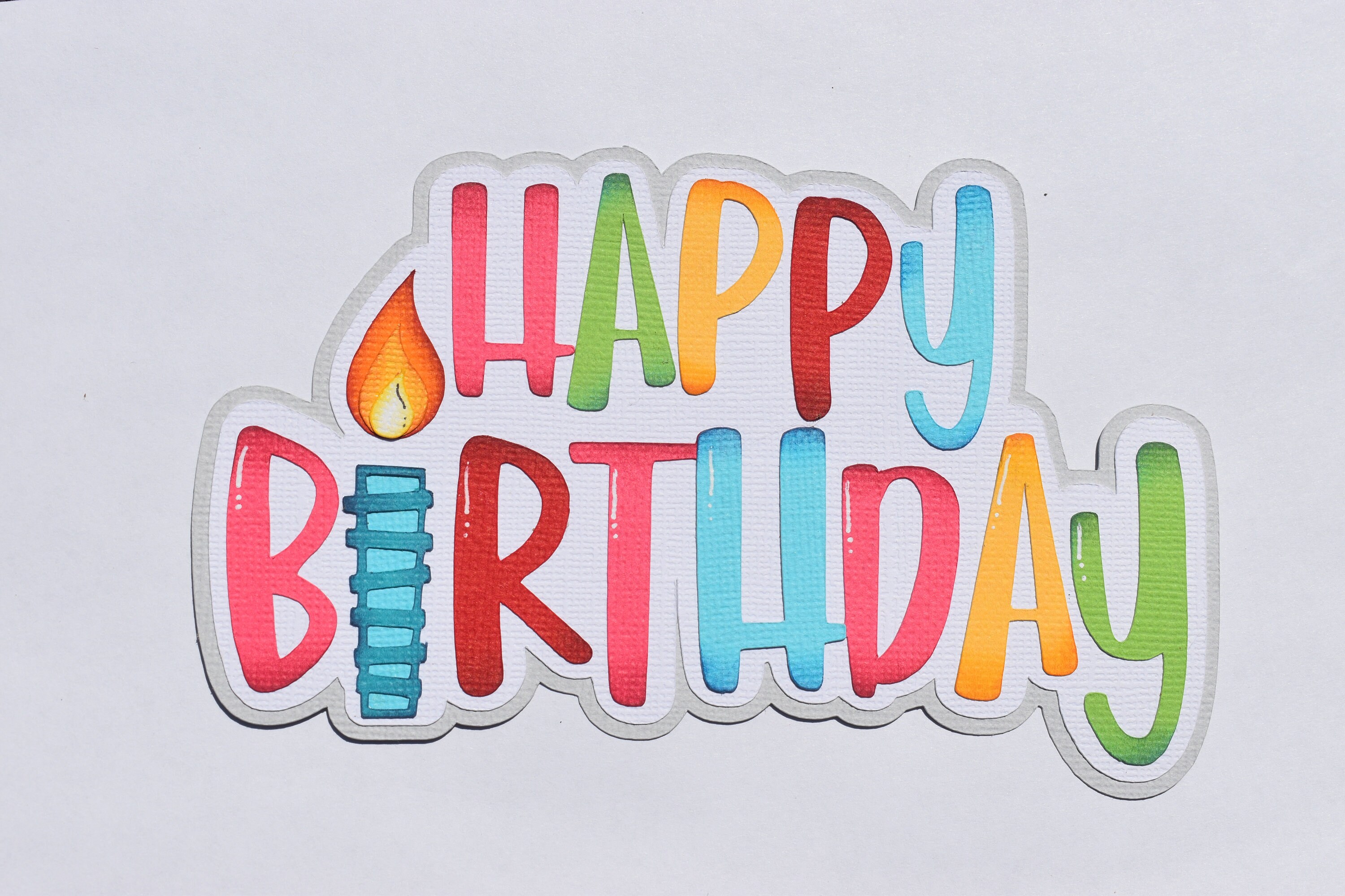 Paper Piecing Happy Birthday, Celebration, Scrapbook, Page, Layout, Die ...