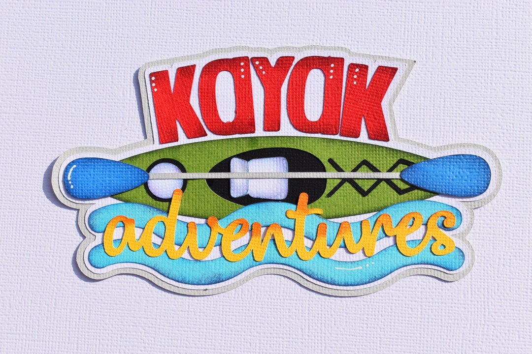 Scrapbook Title, Paper Piecing Kayak Adventures, River, Lake, Travel ...