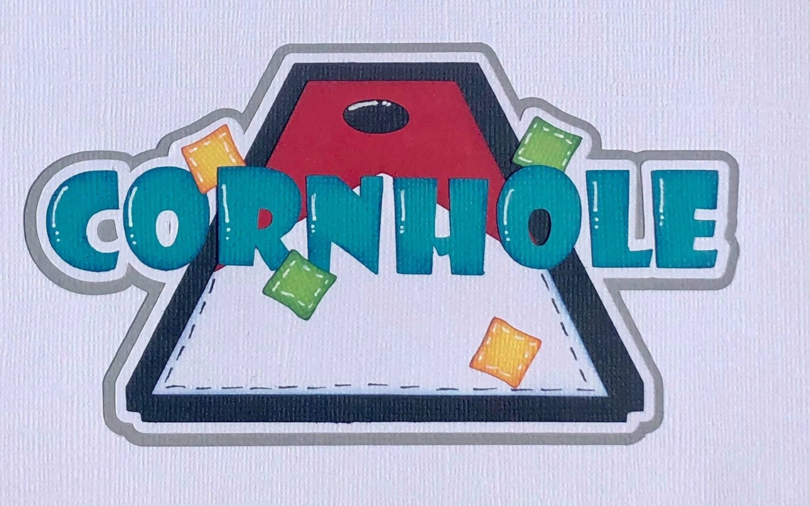 Scrapbook Title, Cornhole, Paper Piecing Die Cut, Summer, Outside ...