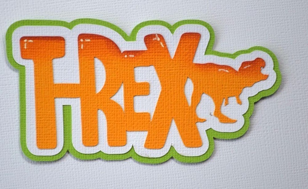 Scrapbook Title, T-rex, Dinosaur, Preshistoric, Paper Piecing, Die Cut ...