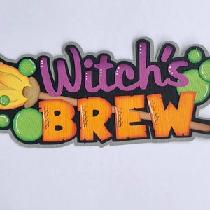 Paper Piecing, Witches Brew, Scrapbook, Page, Layout, Die Cut ...