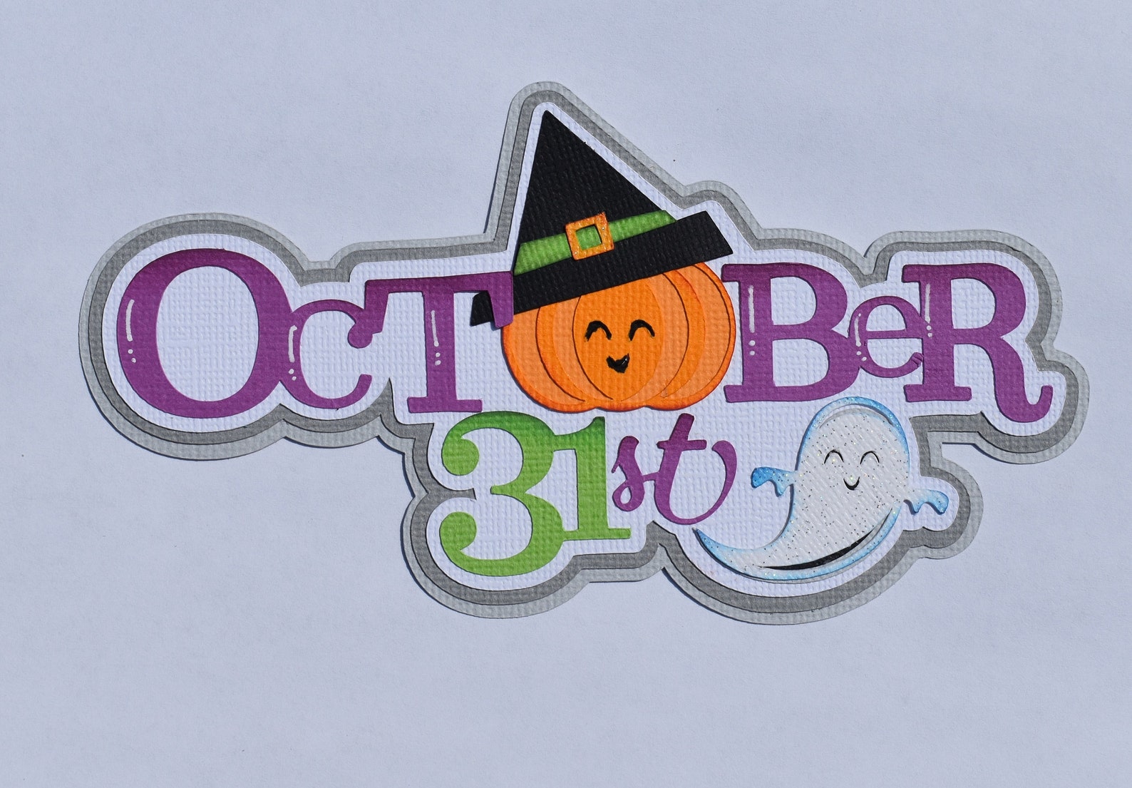 Paper Piecing October 31st, Halloween, Scrapbook, Page, Layout, Die Cut ...