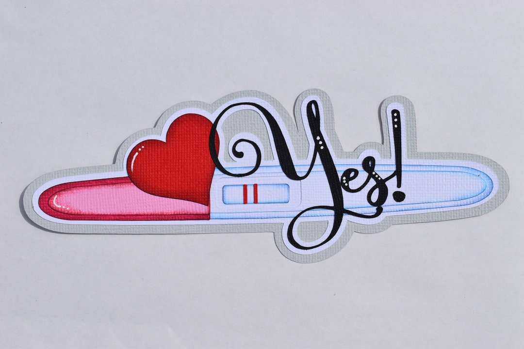 Scrapbook Title, Yes, Pregnancy, Test, Paper Piecing, Die Cut, Reddie13 ...