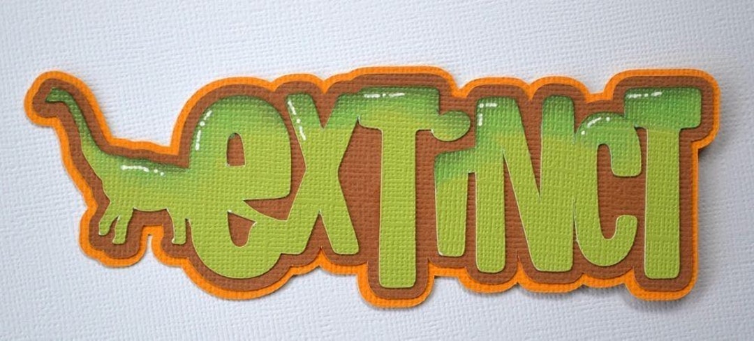 Scrapbook Title, Extinct, Dinosaur, Prehistoric, Paper Piecing, Die Cut ...