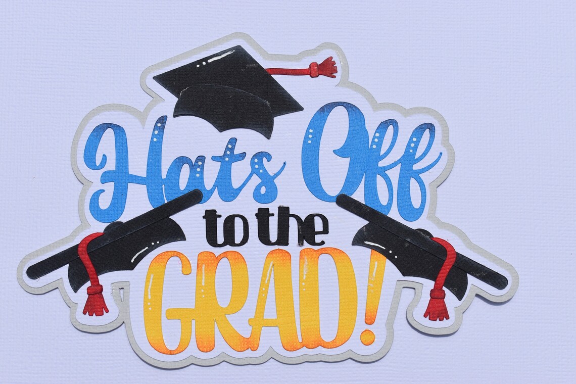 Scrapbook Title, Hats off to the Grad! School, Graduation, College ...