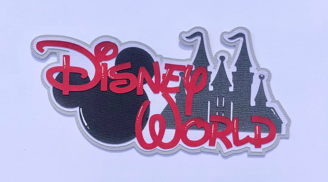 Scrapbook Title, Disney World, Paper Piecing, Die Cut, Reddie13 - Etsy