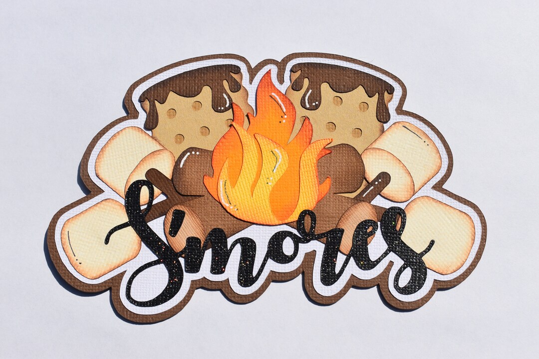 Scrapbook Title, S'mores, Bonfire, Summer, Camping, Fire, Reddie13 - Etsy