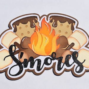 Scrapbook Title, S'mores, Bonfire, Summer, Camping, Fire, Reddie13 - Etsy
