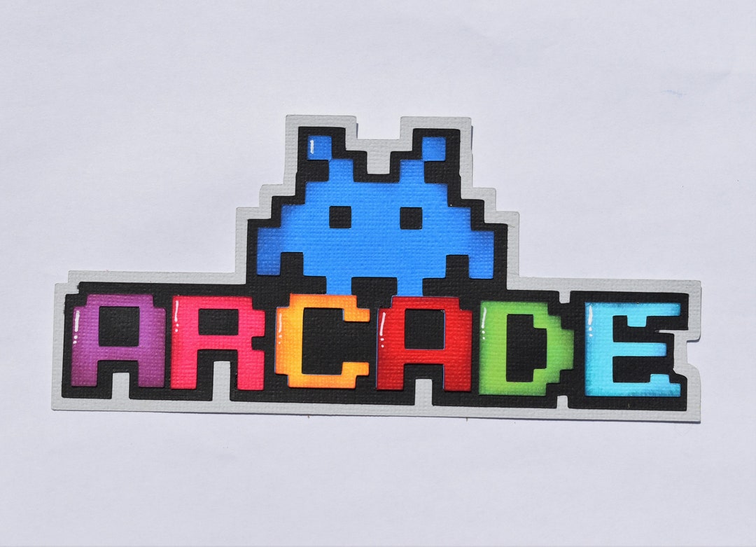 Paper Piecing Arcade, Gaming, Scrapbook, Die Cut, Layout, Page - Etsy