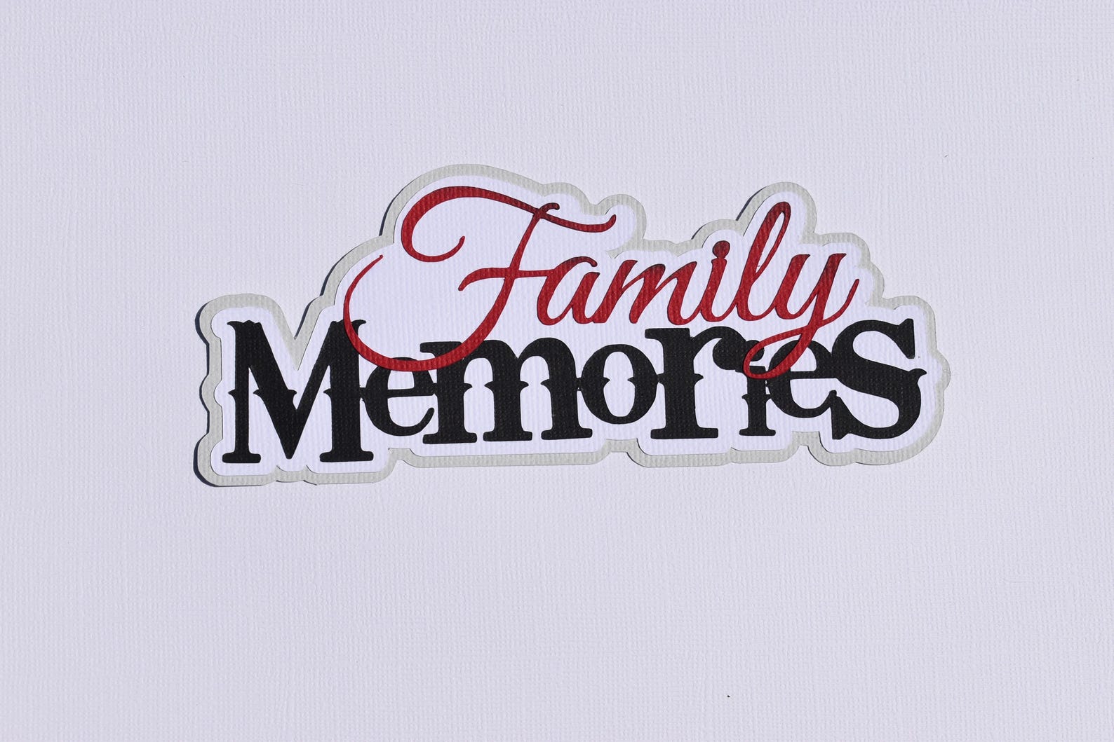Scrapbook Title, Family Memories, Paper Piecings, Die Cut, Reddie13 - Etsy