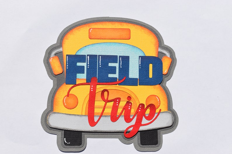 Paper Piecing Field Trip School Scrapbook Page Layout - Etsy