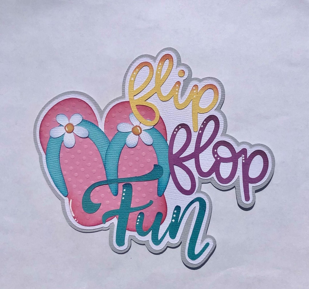 Paper Piecing Flip Flop Fun, Summer, Paper Piecing, Die Cut, Layout ...