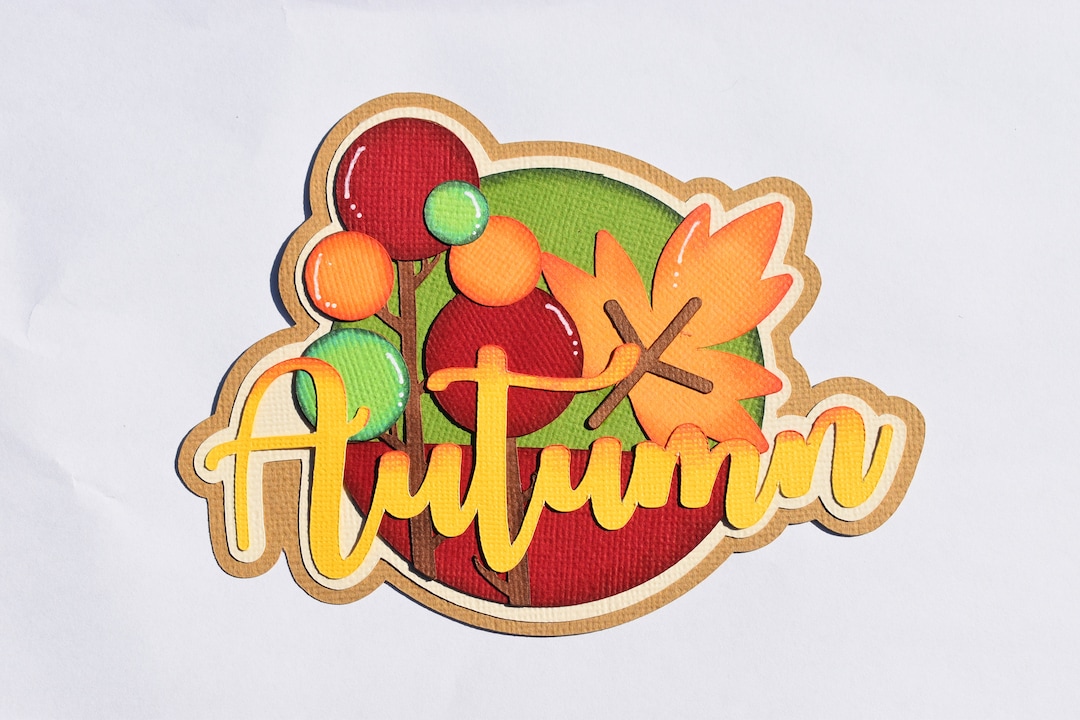 Paper Piecing Title, Autumn, Fall,scrapbook, Page, Layout, Die Cut - Etsy