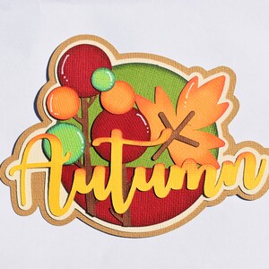 Paper Piecing Title, Autumn, Fall,scrapbook, Page, Layout, Die Cut - Etsy