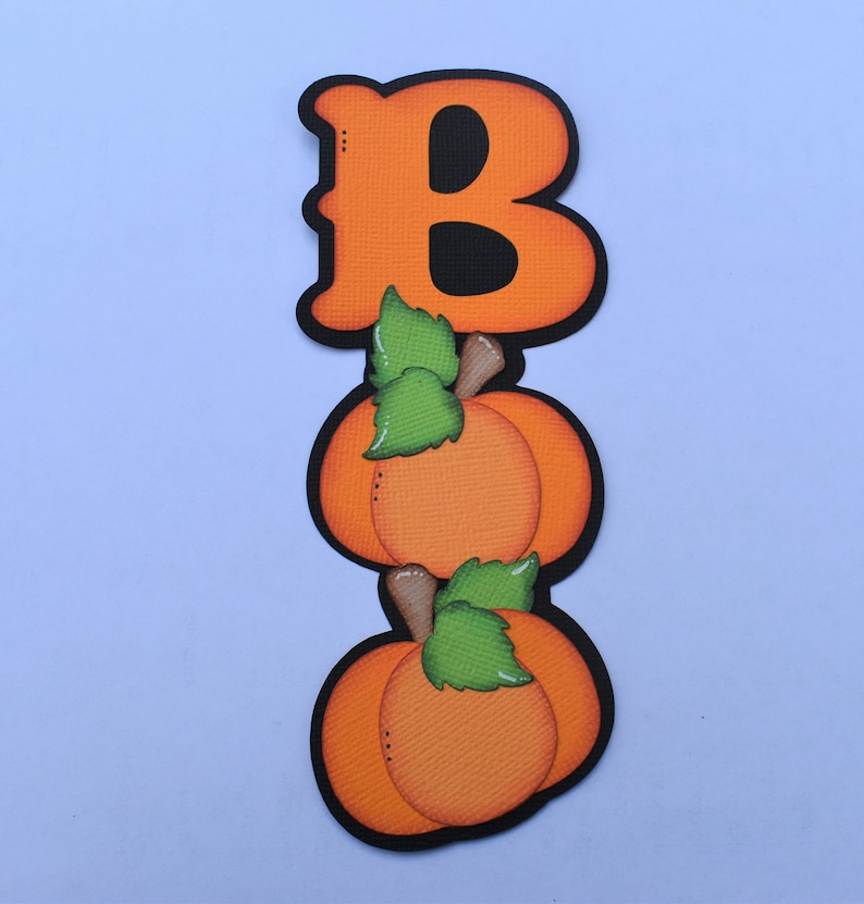 Paper Piecing Boo Title, Vertical, Scrapbook, Page, Layout, Die Cut ...