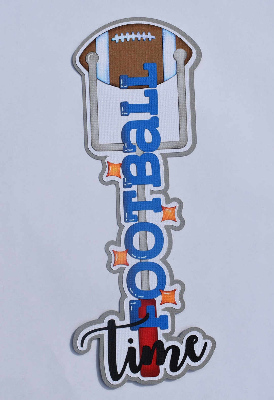 Paper Piecing, Football Time, Vertical Title, Scrapbook, Page, Layout ...