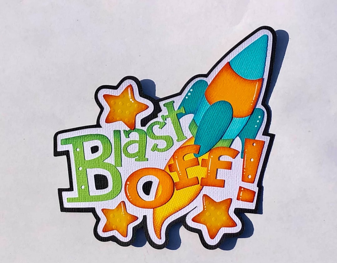 Paper Piecing Blast Off, Astronaut, Scrapbook, Page, Layout, Die Cut - Etsy