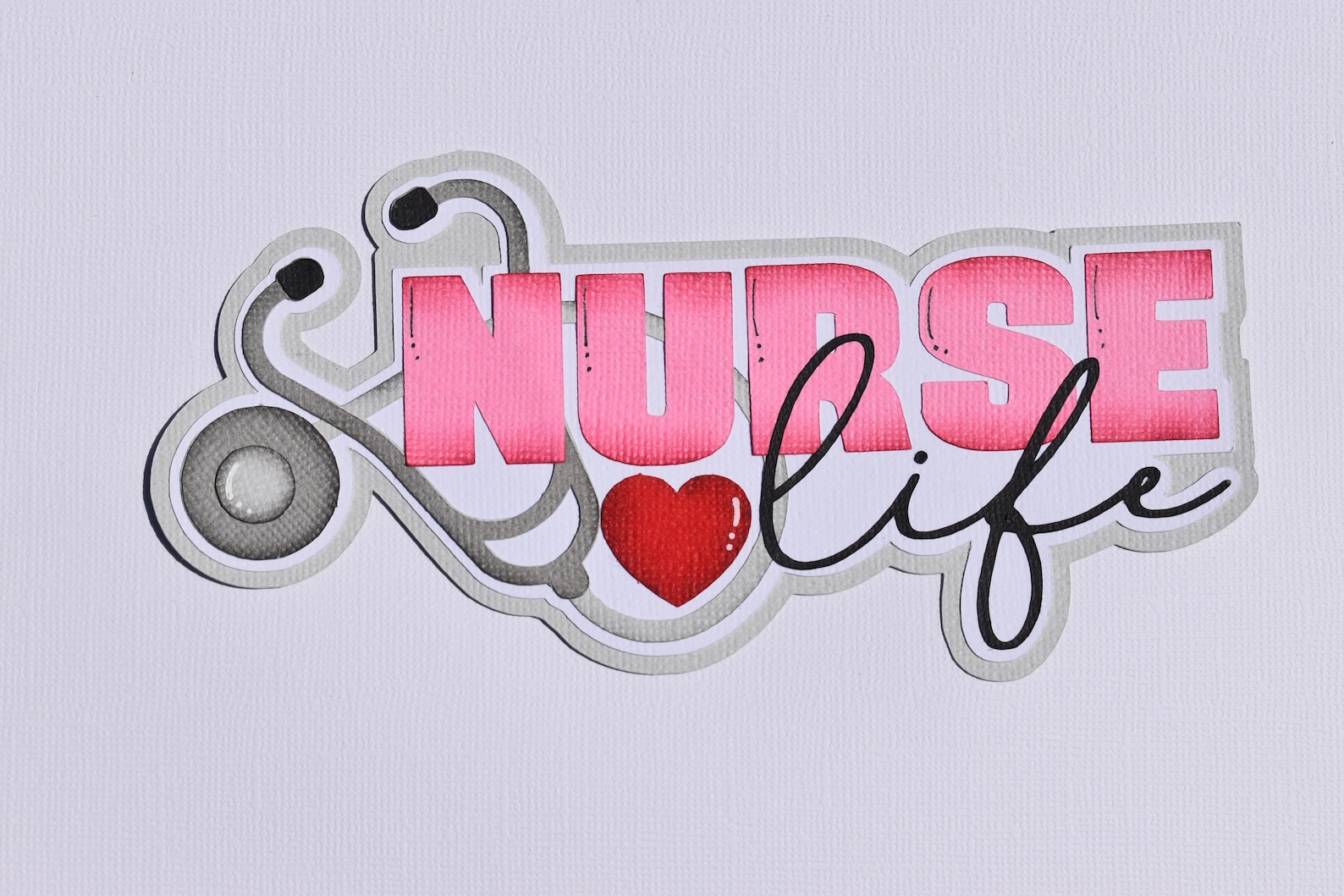 Scrapbook Title, Nurse Life, Hospital, Paper Piecing, Die Cut, Reddie13 ...