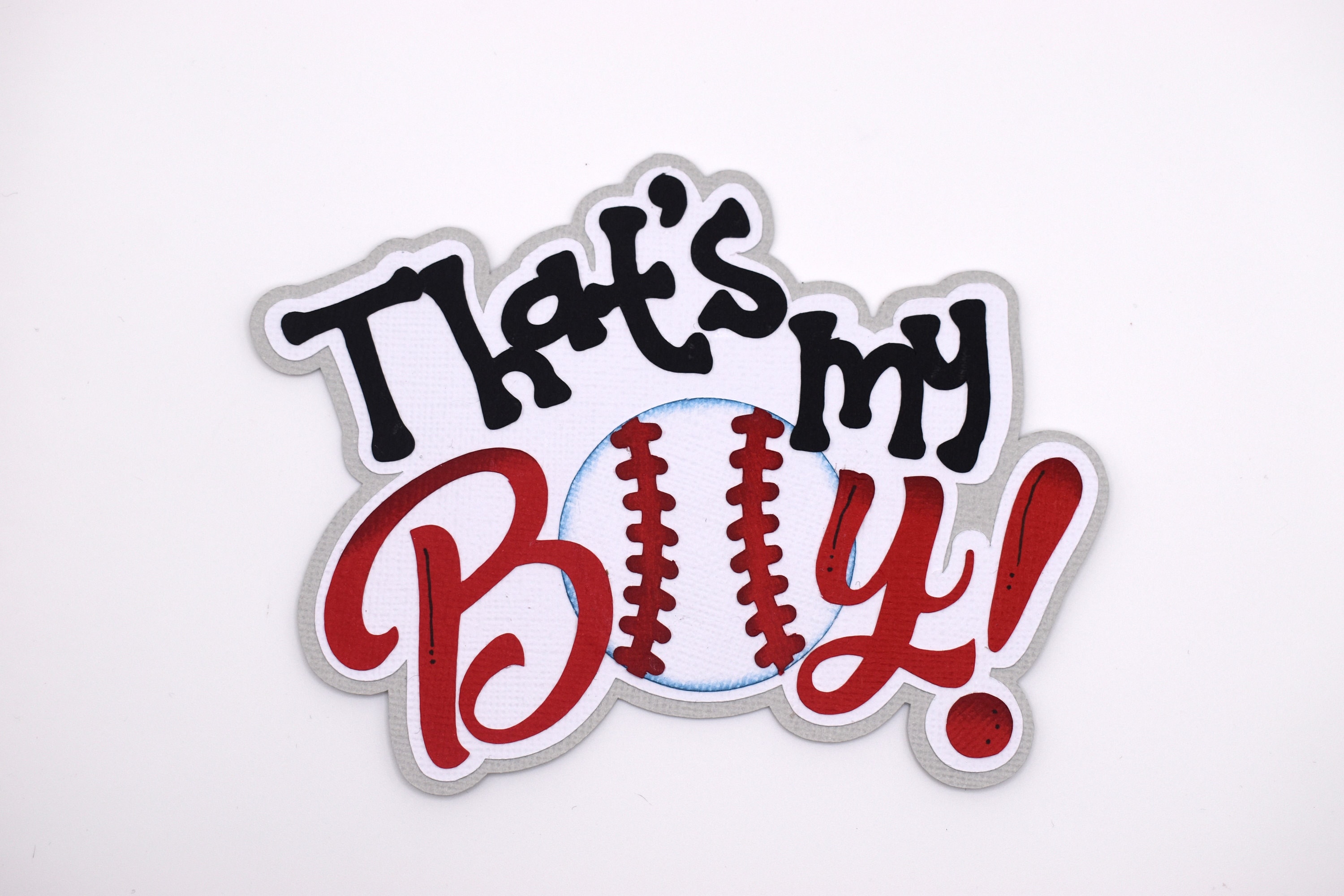 Scrapbook Title, That's My Boy, Baseball, Sports, Paper Piecing, Die ...