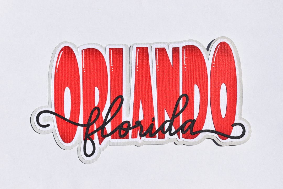 Scrapbook Title, Orlando Florida, Paper Piecing Title, Travel, Die Cut ...