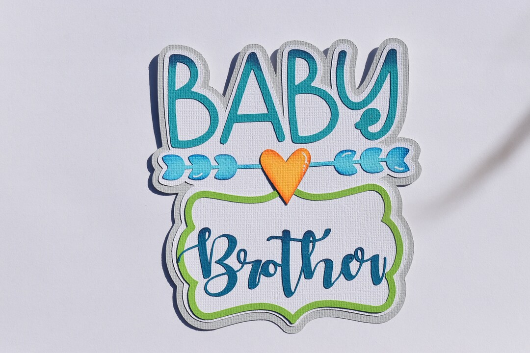 Paper Piecing Baby Brother Title, Scrapbook, Page, Layout, Die Cut - Etsy