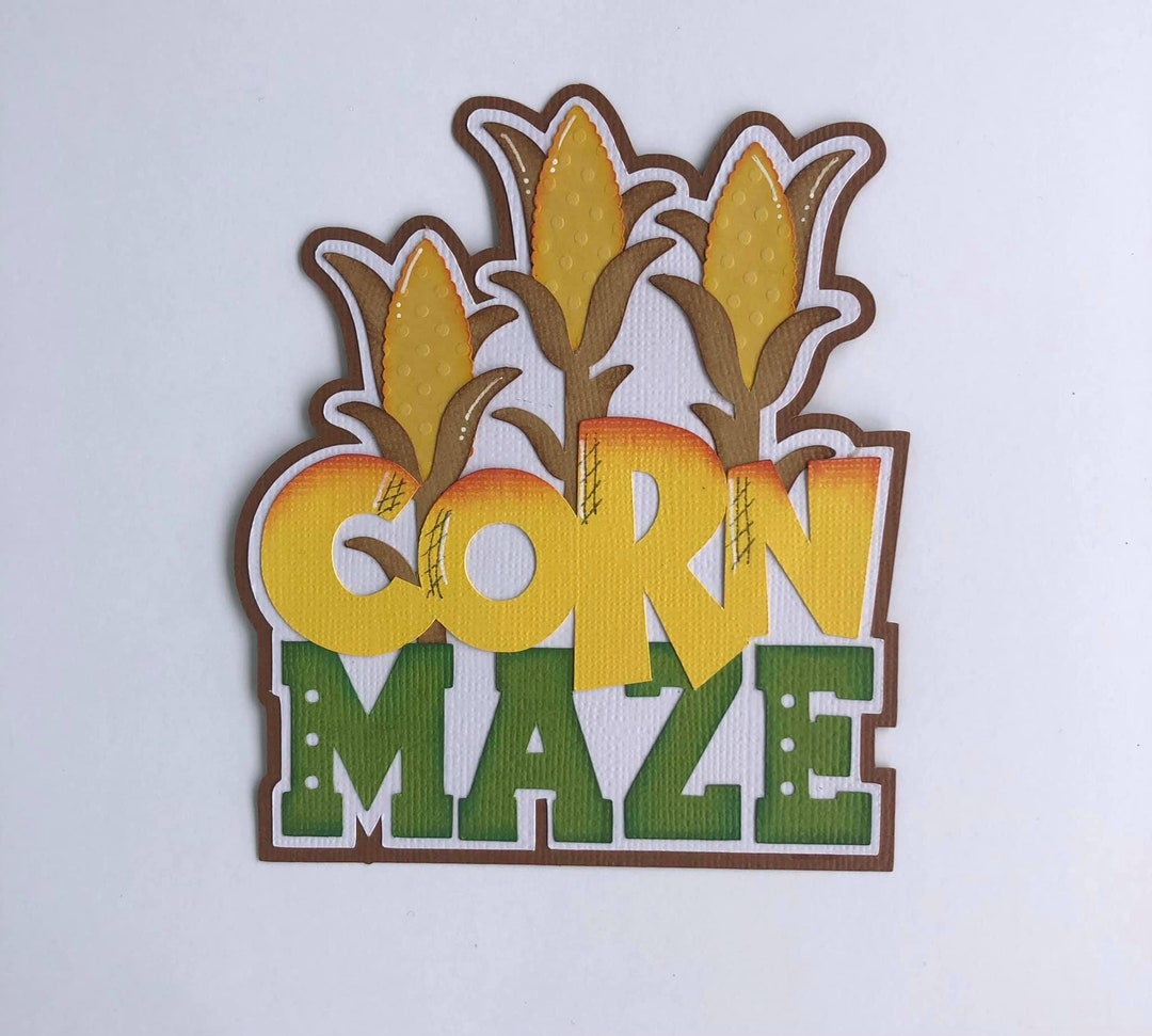 Paper Piecing Corn Maze, Scrapbook, Page, Layout, Die Cut, Halloween ...