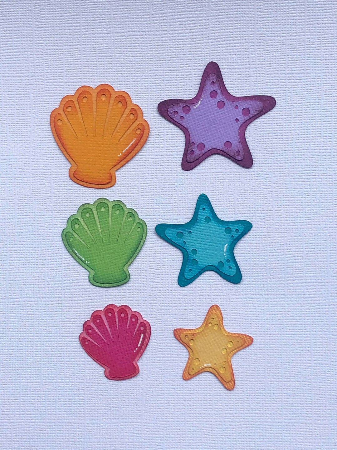 Scrapbook Accent, Shells and Starfish, Ocean, Vacation, Beach, Paper ...