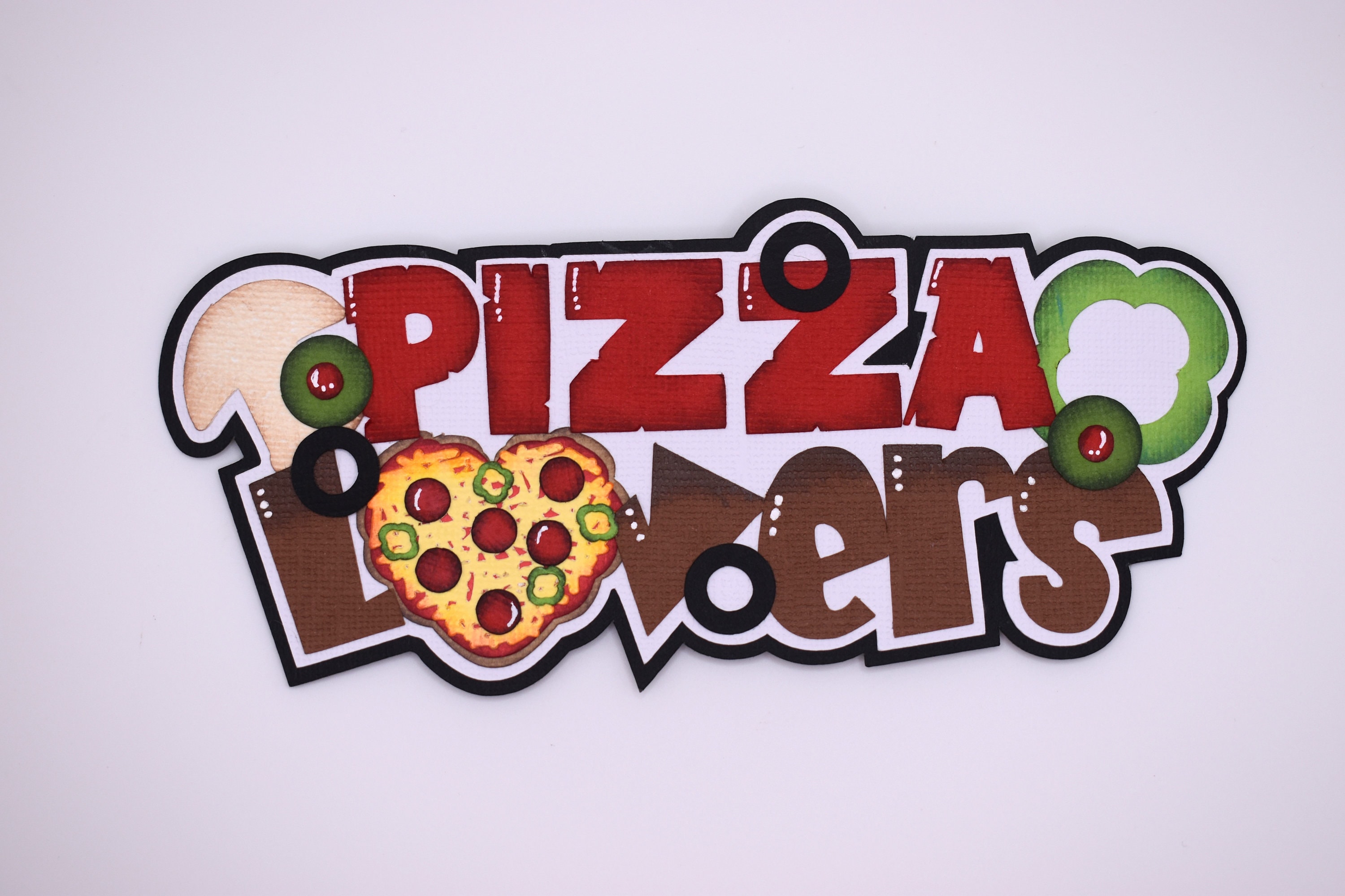 Scrapbook Title, Pizza Lovers, Restaurant, Eating, Paper Piecing, Die ...